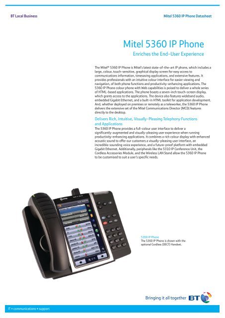 Mitel 5360 IP Phone Datasheet.pdf - BT Business