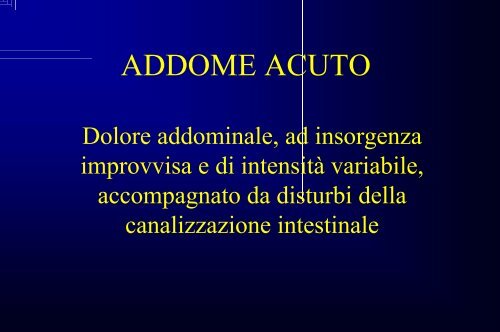 ADDOME ACUTO
