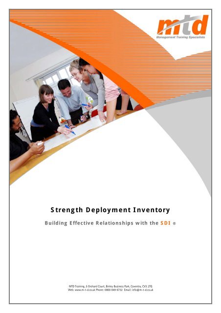 Strength Deployment Inventory - Management Training