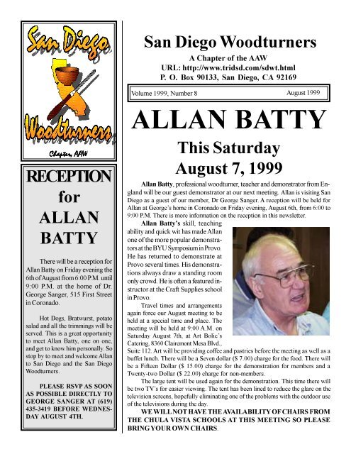 ALLAN BATTY - San Diego Woodturners