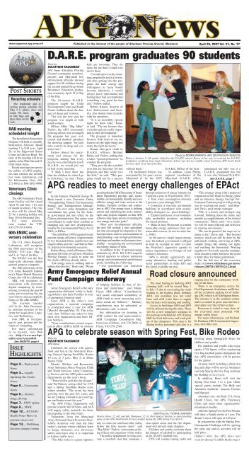 DARE program graduates 90 students - APG News Online - U.S. Army