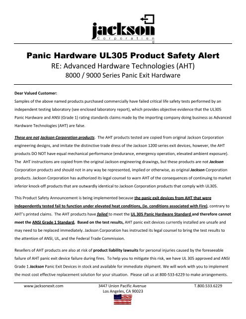 UL305 Information - Crlaurence.com