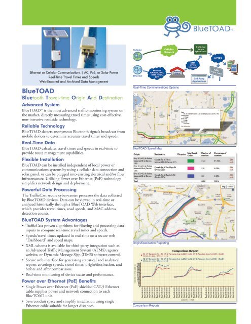 TrafficCast BlueTOAD Bluetooth Travel-Time System