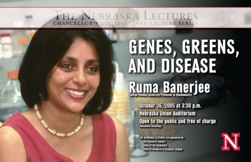 Ruma Banerjee - The University of Nebraskaâ Lincoln