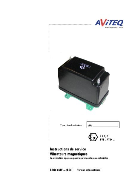 Instructions de service Vibrateurs magnÃ©tiques - AViTEQ Triltechniek