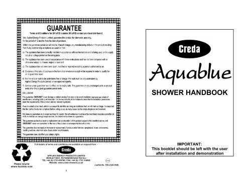 Creda Shower Spare Parts | Reviewmotors.co