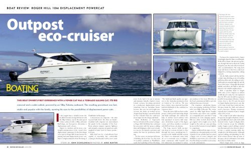 Boat review: roger Hill 10m displacement powercat - Argus Boats