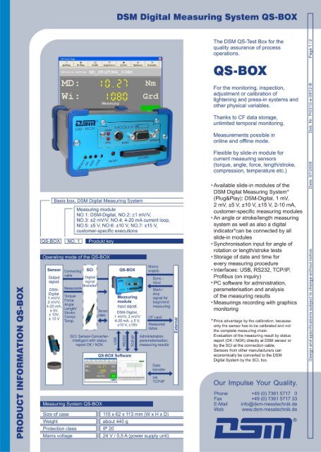 QS-Box - DSM- Messtechnik