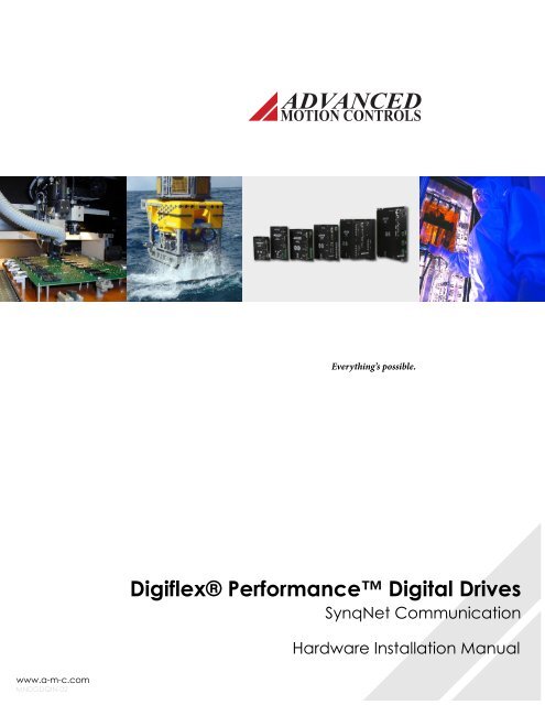 DP Hardware Installation Manual - SynqNet Communication