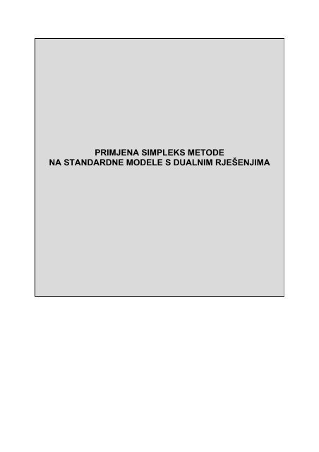 PRIMJENA SIMPLEKS METODE - Lumens5plus