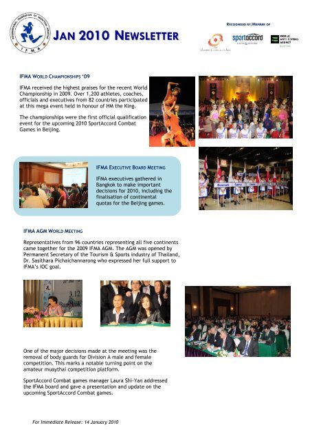 IFMA 2010 Newsletter