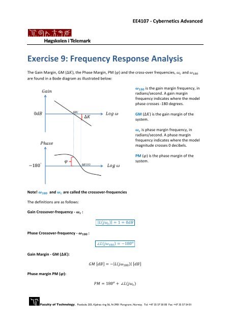 Exercise 9: Frequency Response Analysis