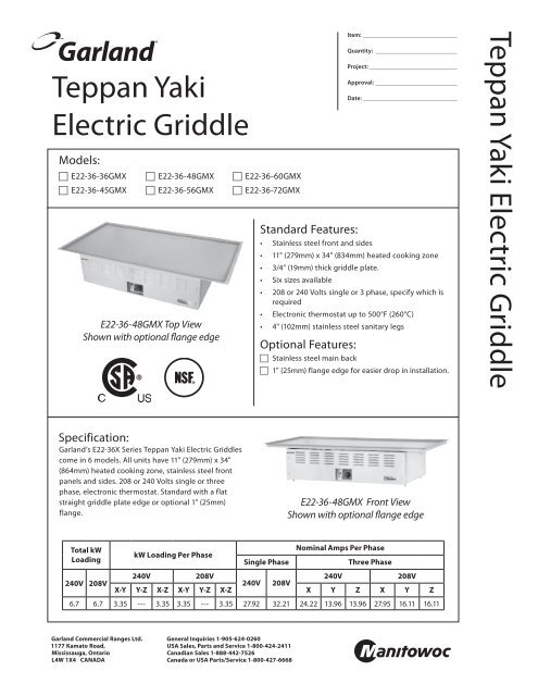 Teppan Yaki Electric Griddle Teppan Yaki Electric Griddle - Garland