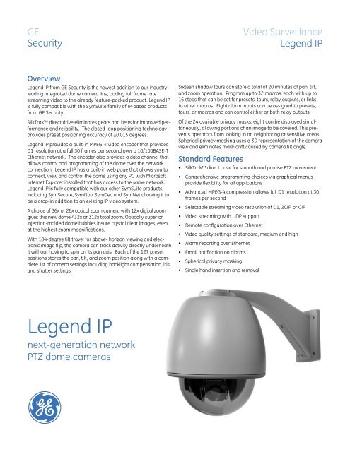 Legend IP Datasheet - Interlogix