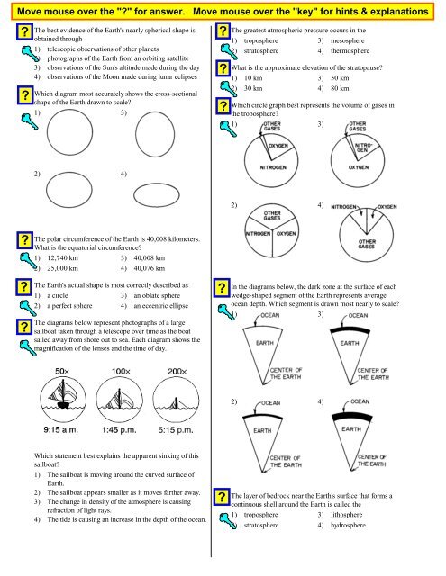Mapping Review - New York State Regents Earth Science
