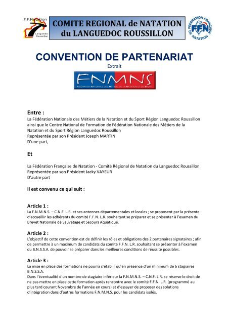 CONVENTION DE PARTENARIAT CONVENTION DE PARTENARIAT