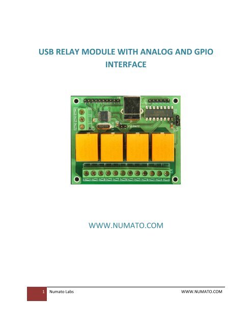 usb relay module with analog and gpio interface - New Products