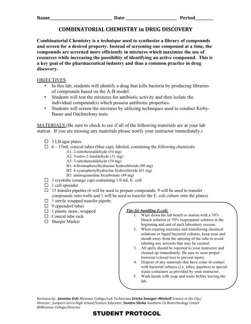 COMBINATORIAL CHEMISTRY - haspi