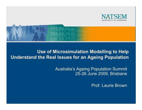 Aged Care Module - NATSEM - University of Canberra