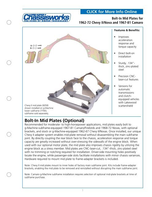 Data Sheet - Chris Alston's Chassisworks