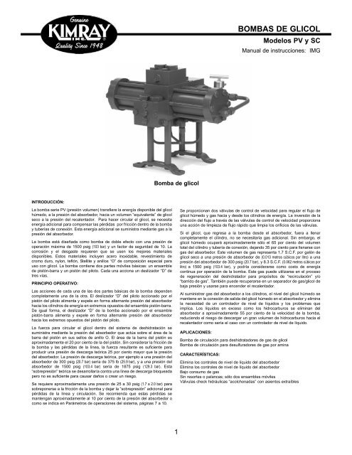 Manual de instrucciones - Home | Kimray Mobile