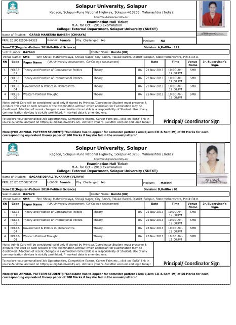 Solapur University, Solapur Solapur University, Solapur