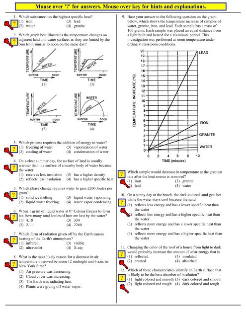Wizard Test Maker - New York State Regents Earth Science