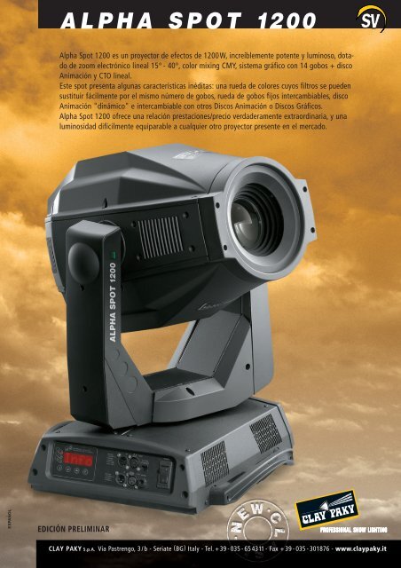 alpha spot 1200 - Clay Paky