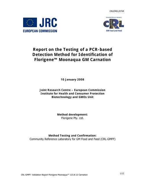 EU Detection Method Carnation FLO-40689-6.pdf EU Detection Method Carnation FLO-40689-6.pdf