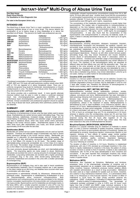 INSTANT-VIEW® Multi-Drug of Abuse Urine Test - MD Doctors Direct