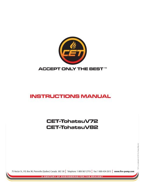 VC82ASE VC72AS VC52AS Service Manual - CET Fire Pumps MFG