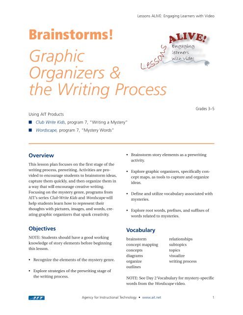 Graphic Organizers & the Writing Process - Agency for Instructional ...