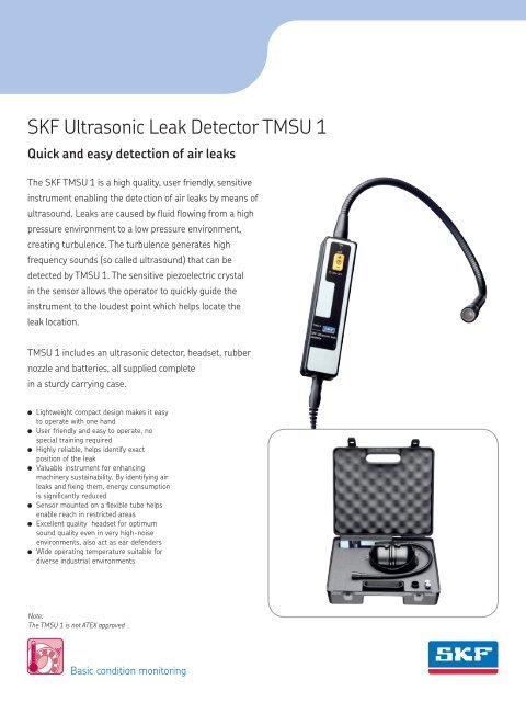 SKF Ultrasonic Leak Detector TMSU 1 - SKF.com