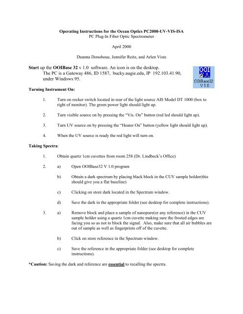 Operating instructions