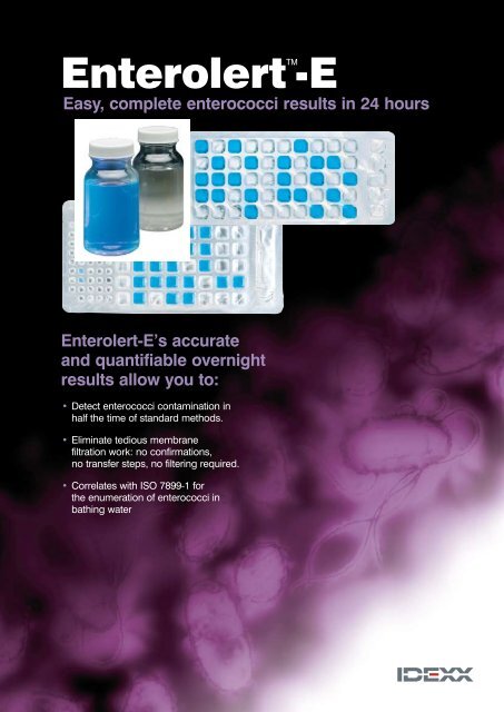 Enterolert-E Brochure - IDEXX Laboratories