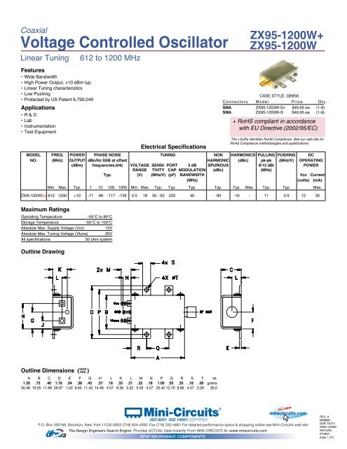 Voltage Controlled Oscillator - Mini-Circuits