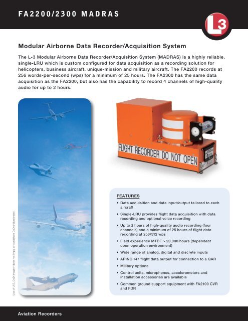 fa2200/2300 Madras - L-3 Aviation Recorders