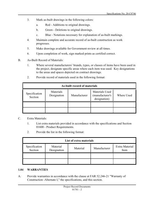 Specifications No. 20-C07