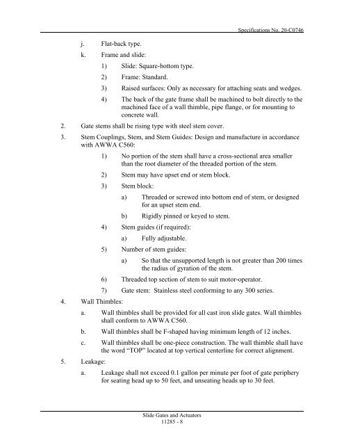 Specifications No. 20-C07