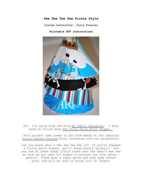 Printable PDF Instructions - Riley Blake Designs