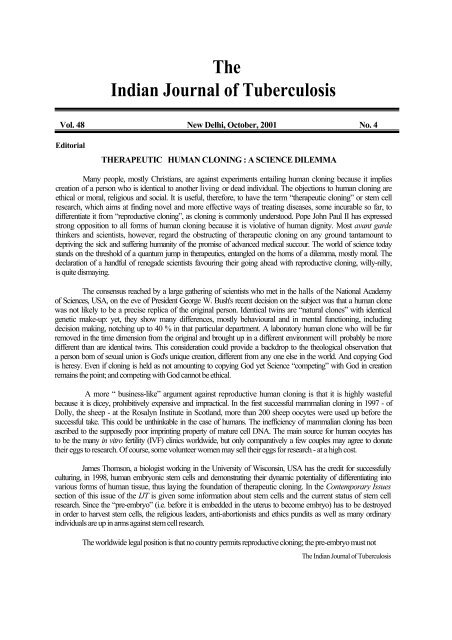 The Indian Journal of Tuberculosis - LRS Institute of Tuberculosis ...