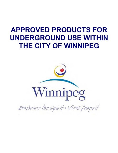 Standard Construction Specifications Of Winnipeg