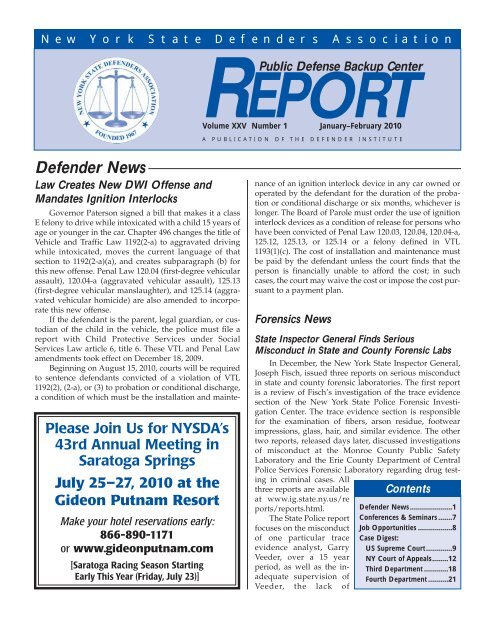 Jan-Feb 2010 - New York State Defenders Association
