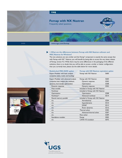Femap with NX Nastran - Siemens PLM Software