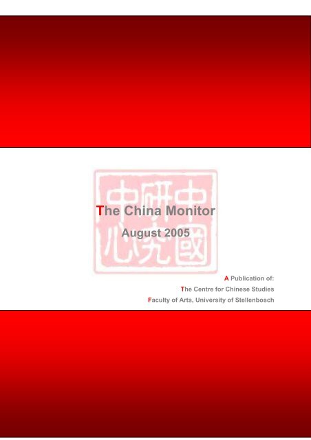 The China Monitor - The Centre for Chinese Studies
