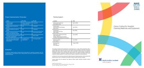 Colour Coding For Hospital Cleaning Materials and Equipment