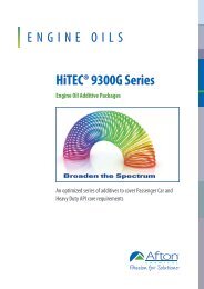HiTEC® 9300C Series Engine Oil Additive Packages - Afton Chemical