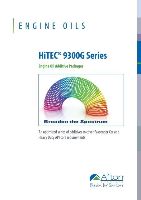 HiTEC® 9300G Series Engine Oil Additive Packages