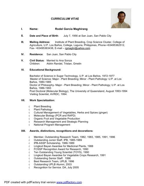 Rodel Maghirang - Sarawak Development Institute