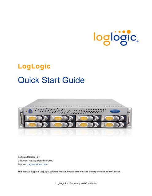 LogLogic Quick Start Guide - TIBCO Product Documentation